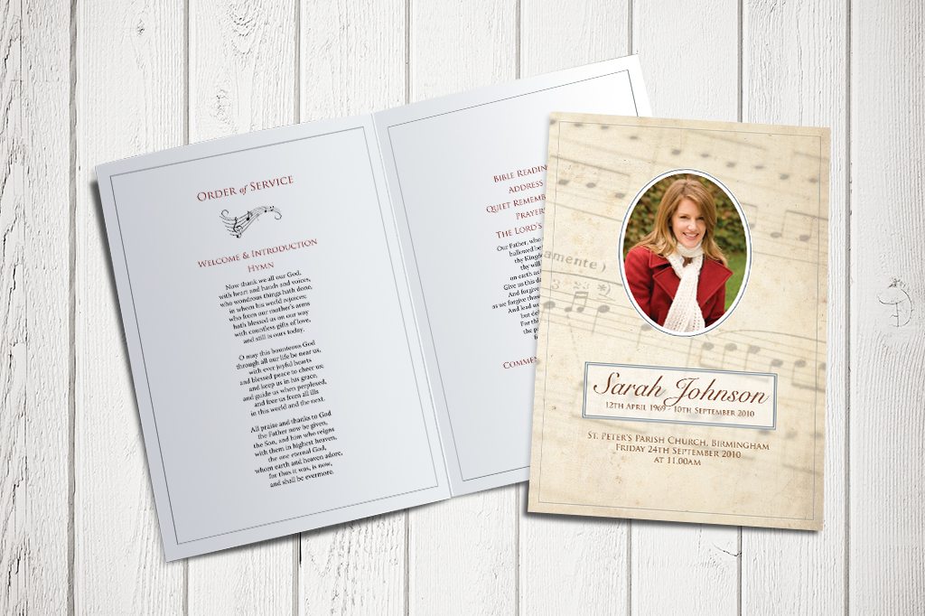 Music Funeral Order of Service