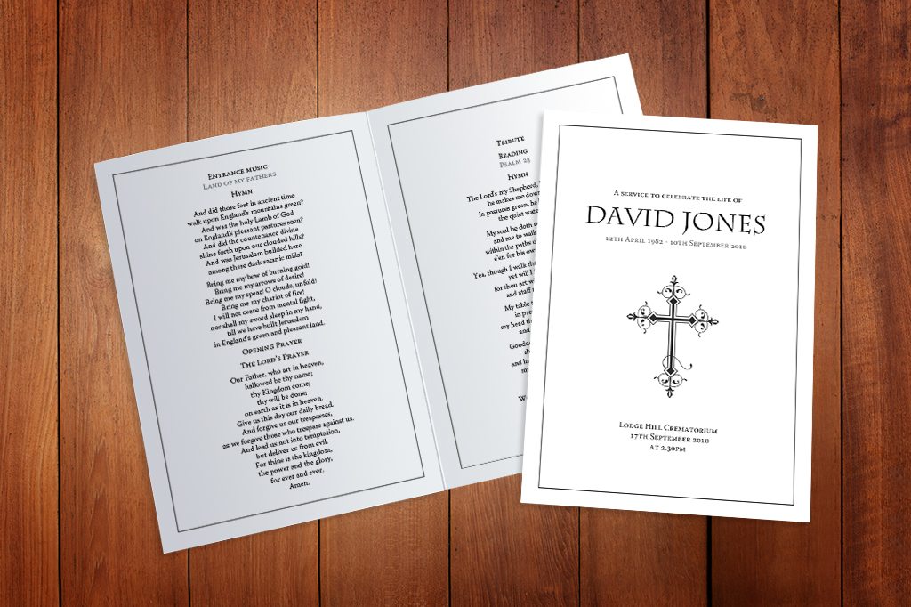 Simple Border Funeral Order of Service