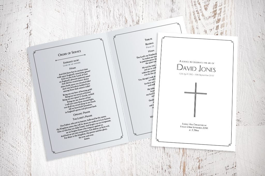 Square Border Funeral Order of Service