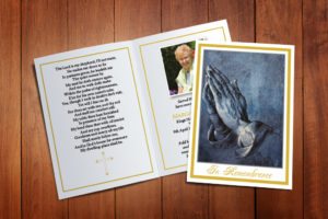 Praying-Hands-Memorial-Card - Funeral Order of Service